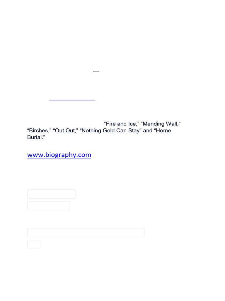 Robert Frost: Life and Poetry Awards | PDF