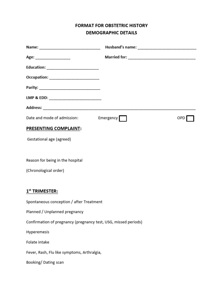 Obstetrical History Taking Final yearPDF - 230822 - 200350 | PDF ...