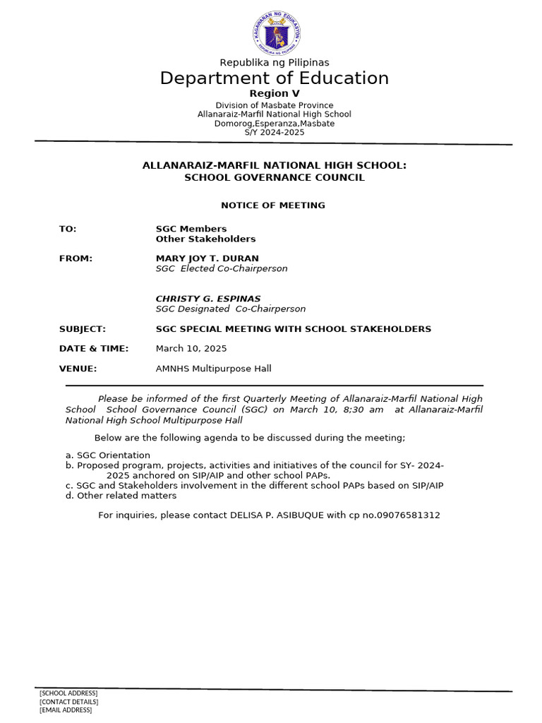 [SGC] NOM template | PDF