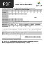 SASSA Bank Payment Consent Form | PDF