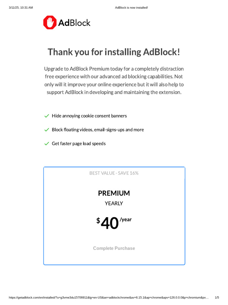 AdBlock Is Now Installed! | PDF | Http Cookie | Cyberspace
