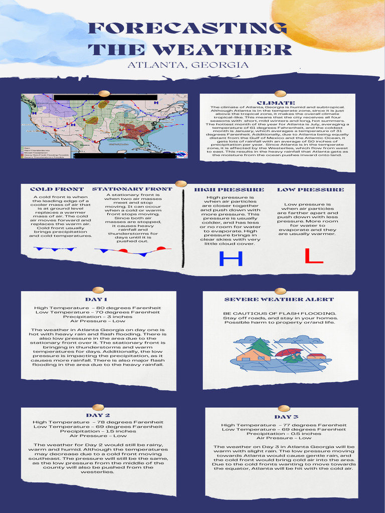 Atlanta Georgia Weather Forecast Guide | PDF | Rain | Precipitation