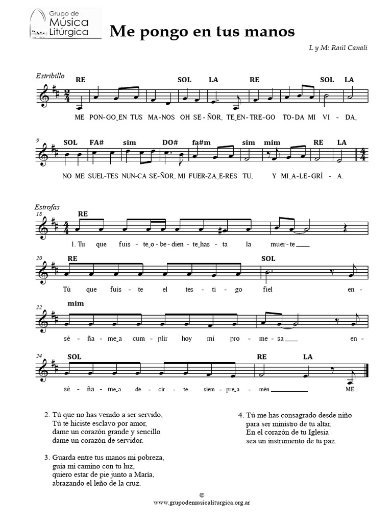 Me pongo en tus manos - SIMPLE | PDF