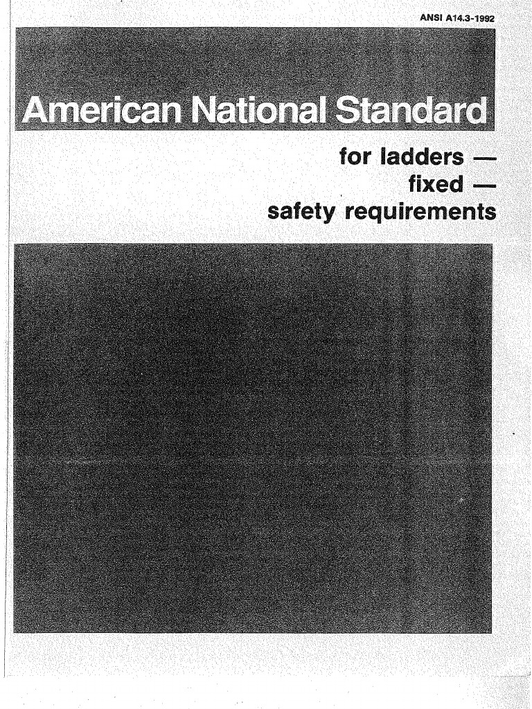 ANSI 14.3 1992 Fixed Ladder Safety Requirements | PDF