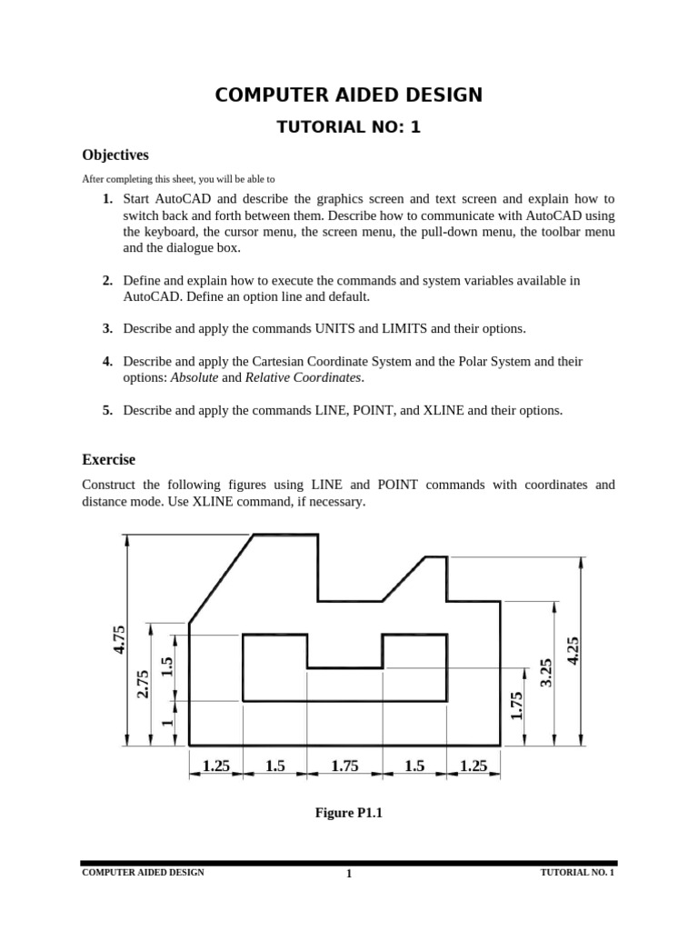 AutoCAD CAD Tutorial Series Overview | PDF | Cartesian Coordinate ...