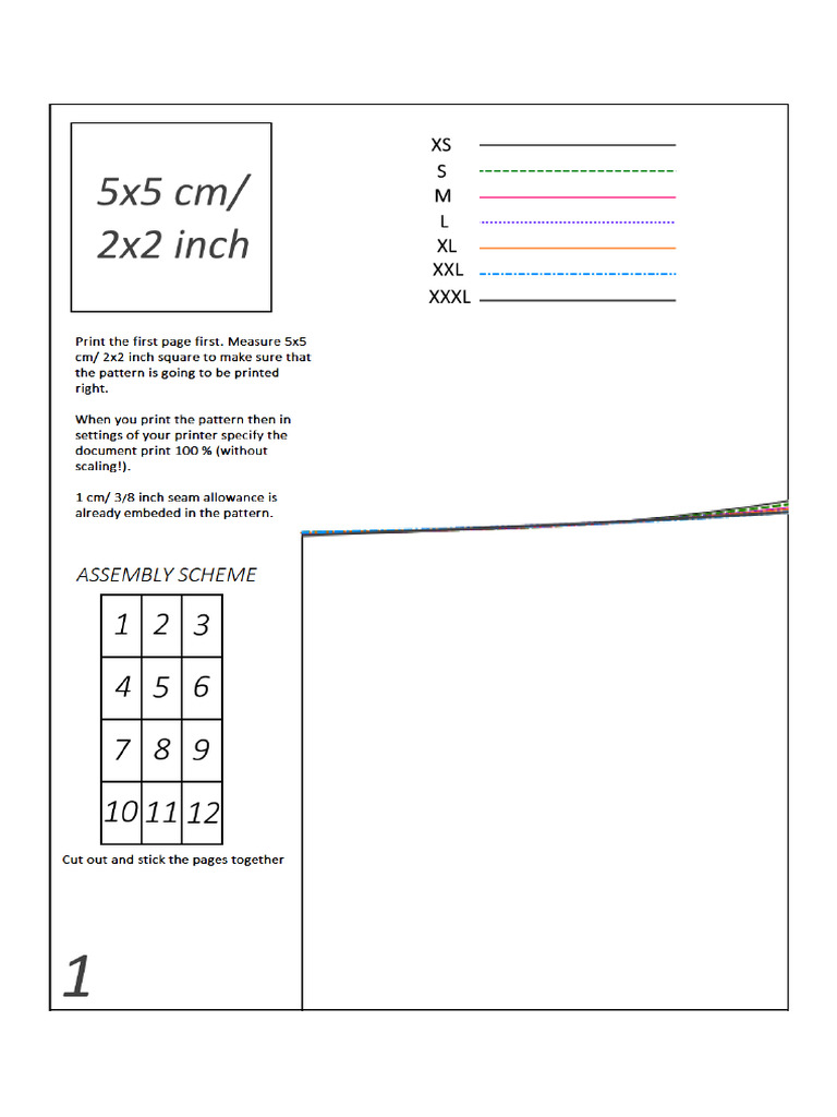 A4 US Letter Pattern Skirt Daphne | PDF