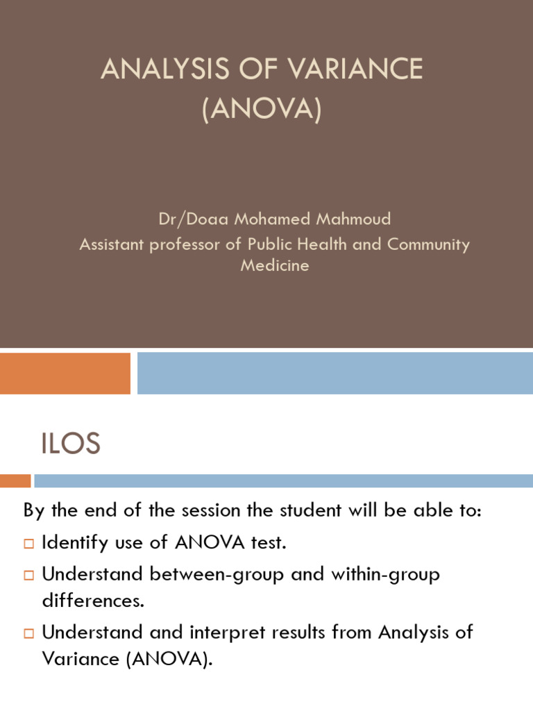 One Way Analysis of Variance | PDF | Analysis Of Variance | Variance