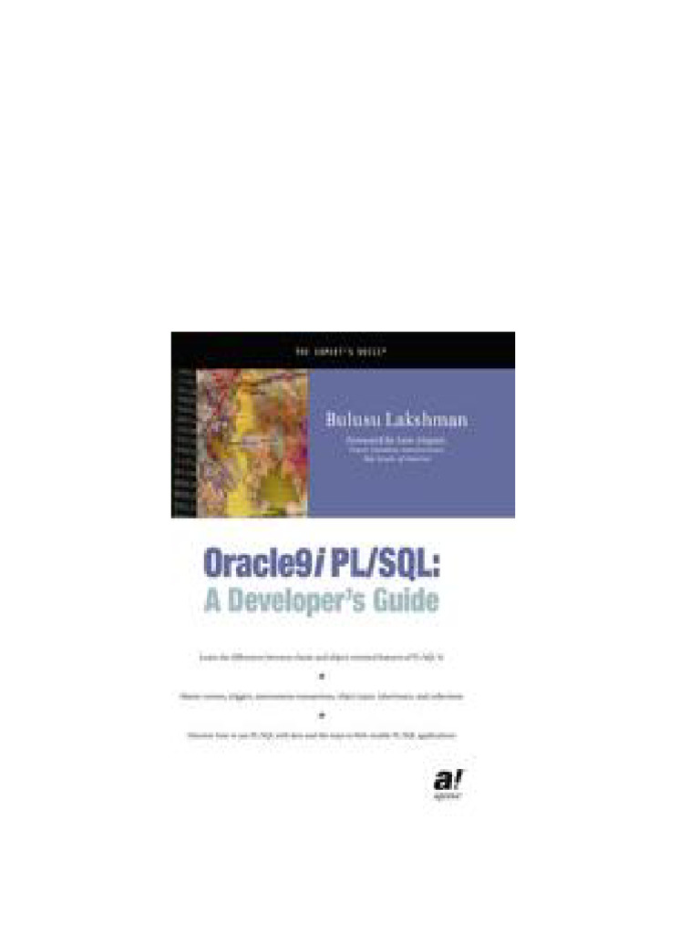 Oracle9i PL SQL A Developer S Guide 1st Edition Bulusu Lakshman (Auth.) Download | PDF | Pl/Sql ...