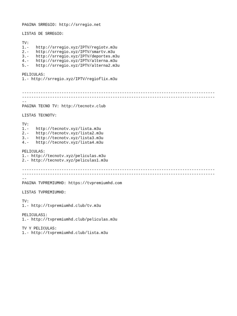 15 Listas M3u | PDF