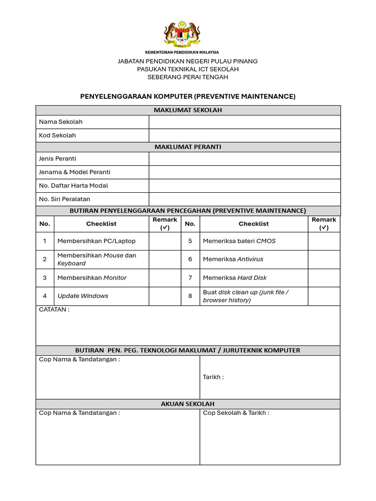Borang PM 2025 | PDF