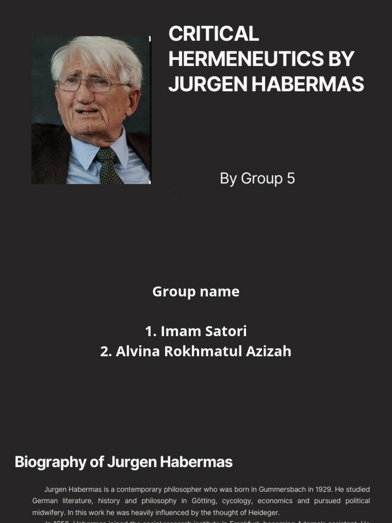 Hermeneutika Kritis Jurgen Habermas.pptx 20250408 064928 0000 | PDF | Jürgen Habermas | Critical ...