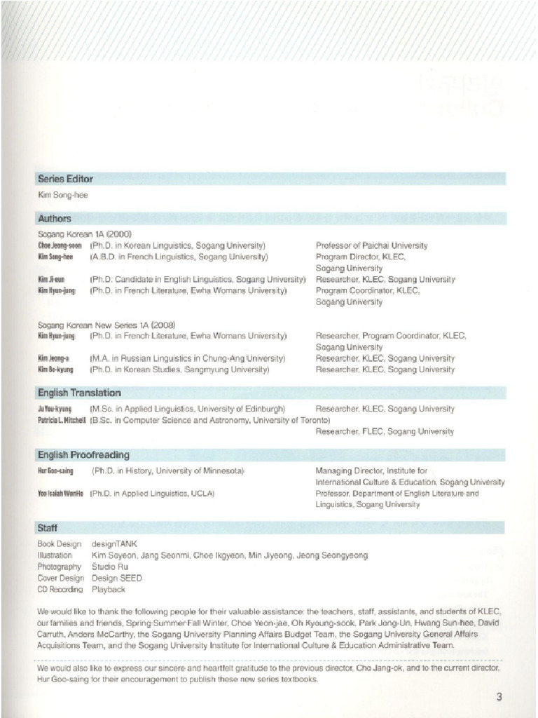 Sogang Korean Students Book 1A (Song-Hee Kim) (Z-Library) | PDF