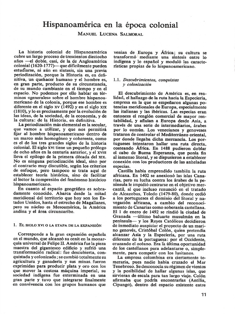 1a_Hispanoamerica en la epoca colonial | PDF