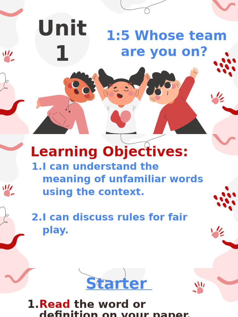 Lesson 13&14!1!5 Whose Team Are You On | PDF