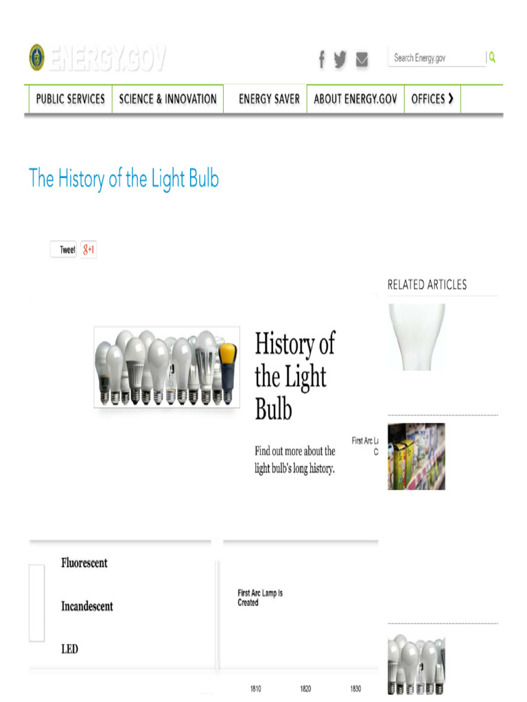 History of Incandescent Light Bulbs | PDF | Incandescent Light Bulb ...