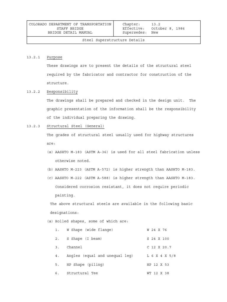 132 Steel Superstructure Details | PDF | Mechanical Engineering