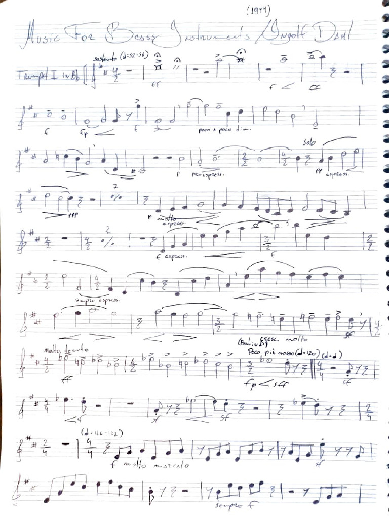 Ingolf Dahl Trumpet I - I Mov. | PDF