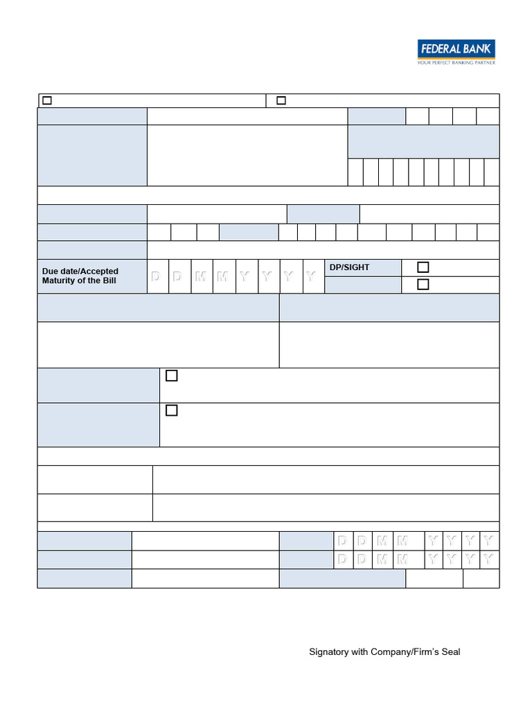 Application For Acceptance Cum Payment Import Bills | PDF | Banks | Payments
