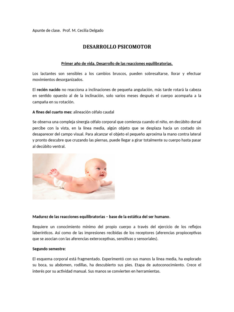 Desarrollo Psicomotor | PDF | Coordinación motriz