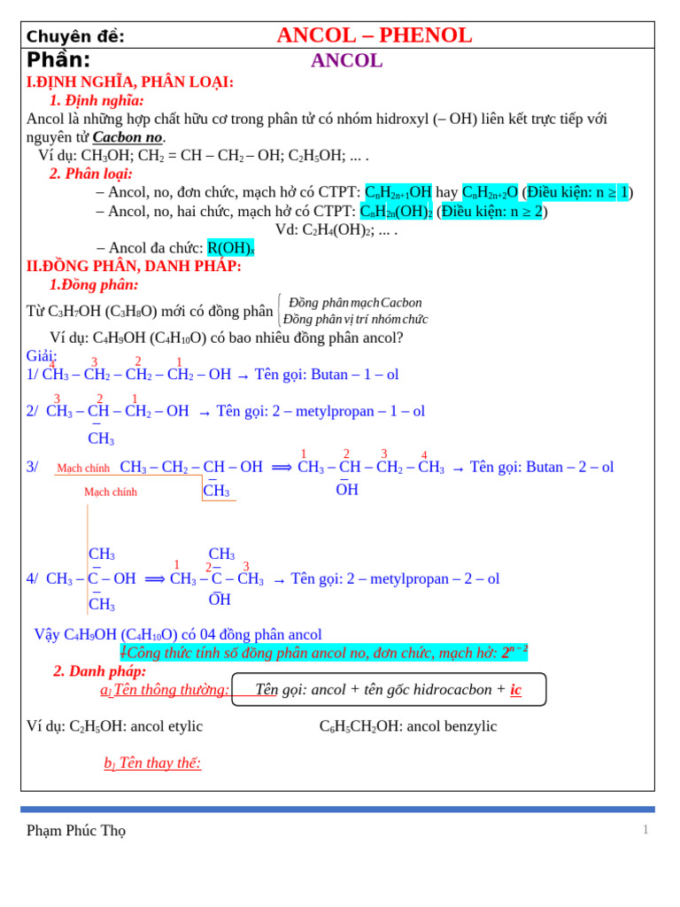 Ancol Phenol | PDF