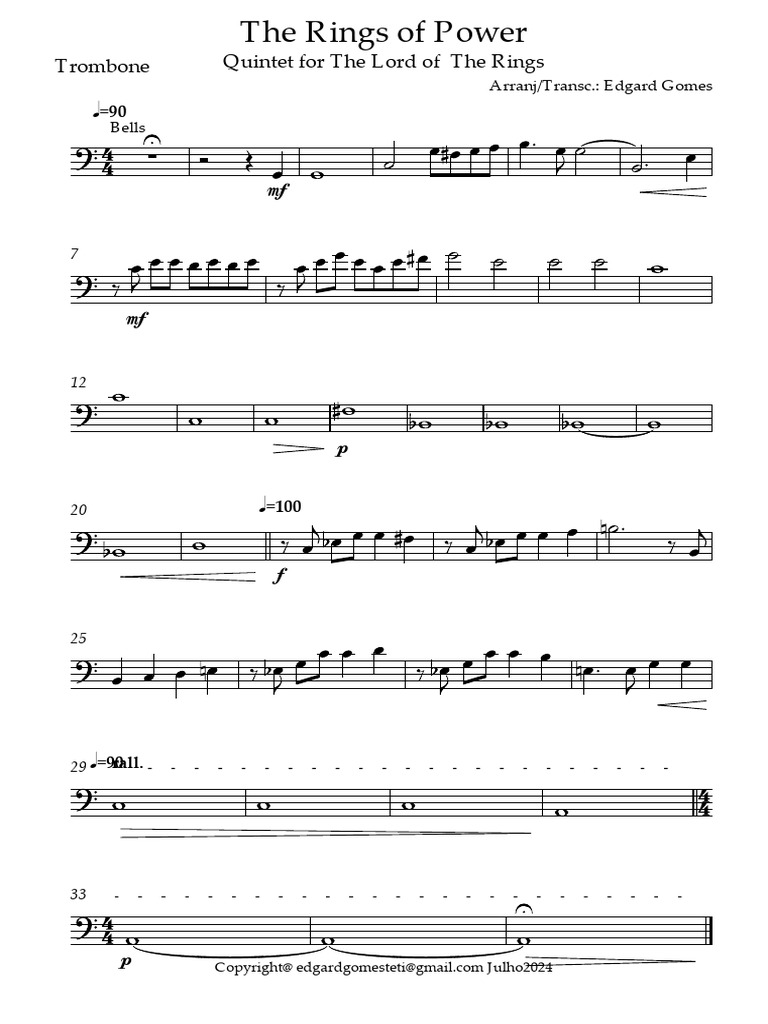 The Rings of Power Trombone | PDF