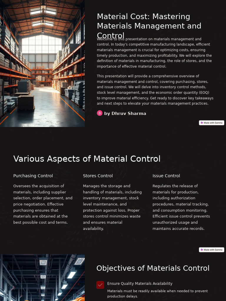 Mastering Material Control Costs | PDF | Inventory | Lean Manufacturing