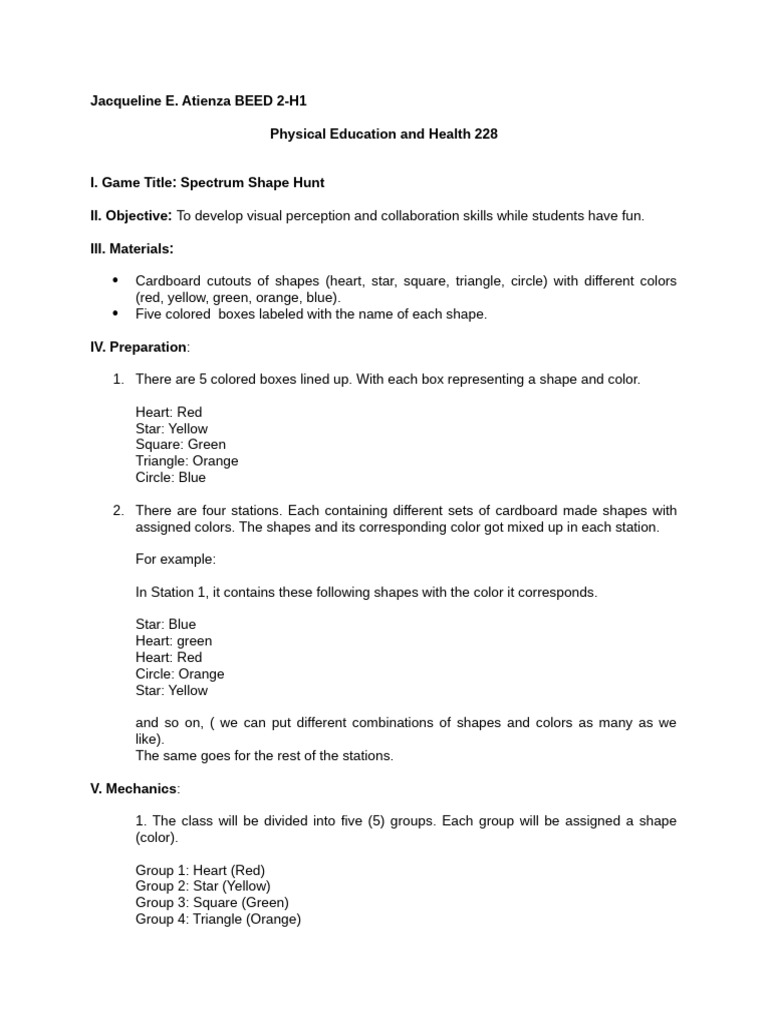 ATIENZA-PEH228-GAME | PDF | Color | Cognitive Science