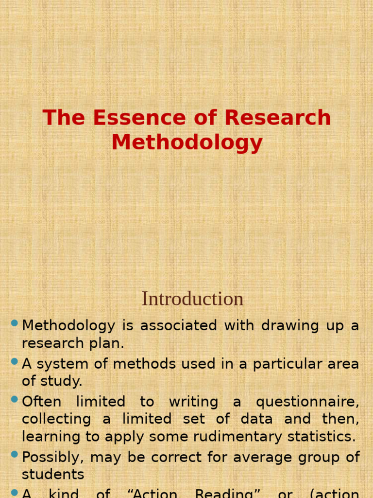 5 - Essence of Research Methodology | PDF | Methodology | Data