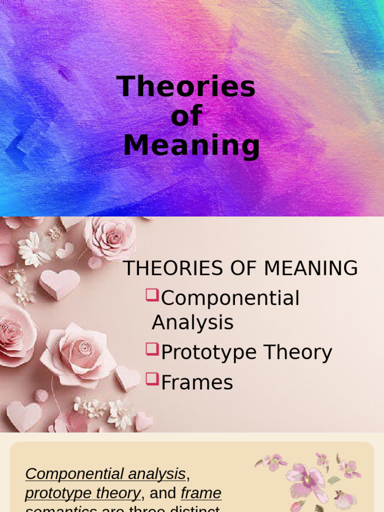 Theories of Linguistic Meaning Explained | PDF | Semantics | Concept