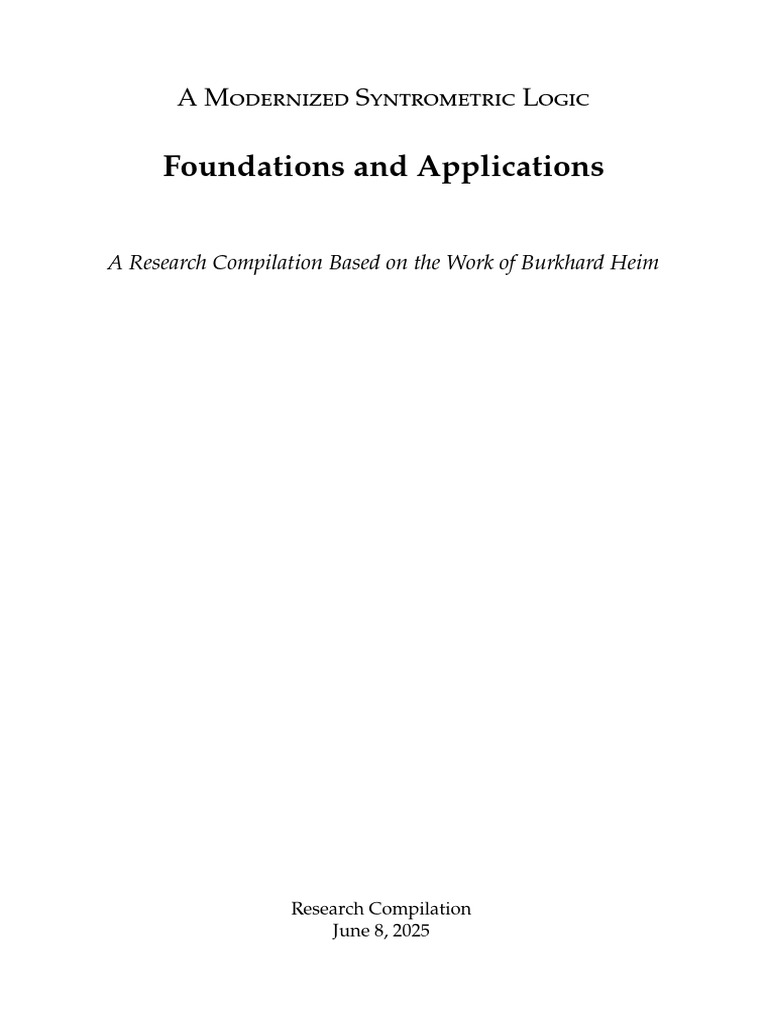 The Architecture of Reality: A Modernized Exposition of Heim's ...