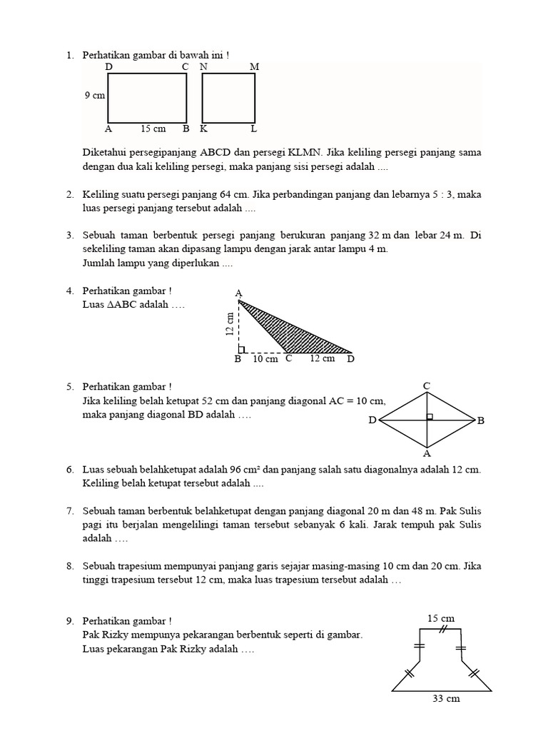 Latihan Soal MTK 7 | PDF