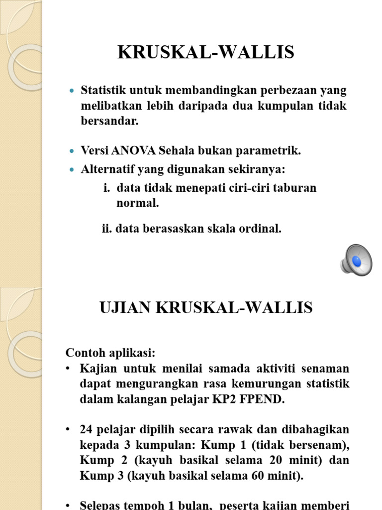 Kuliah KP2 Kruskal Wallis | PDF