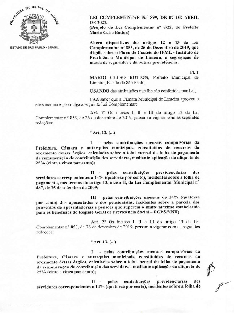 Lei Complementar 899 | PDF