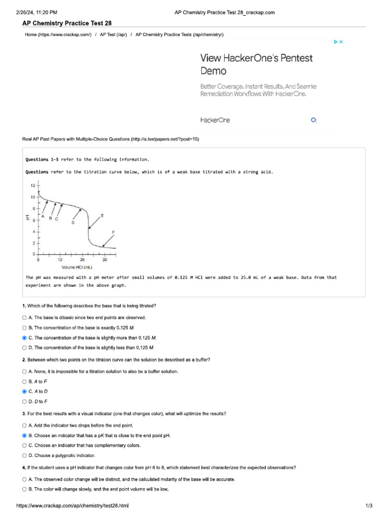 AP Test 28 | PDF