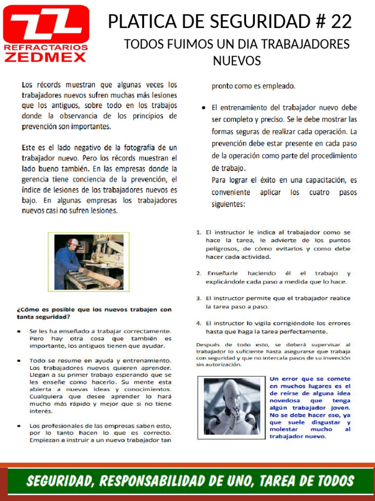 Platica 22 Todos Fuimos Un Dia Trabajadores Nuevos | PDF
