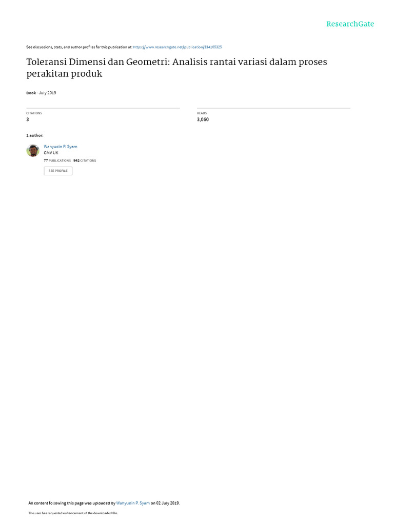 Toleransidimensidangeometri-Researchgate | PDF