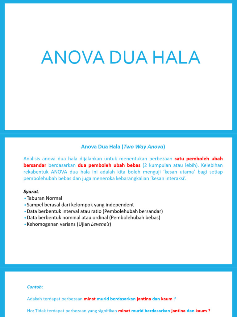 Ujian ANOVA Dua Hala (2) | PDF
