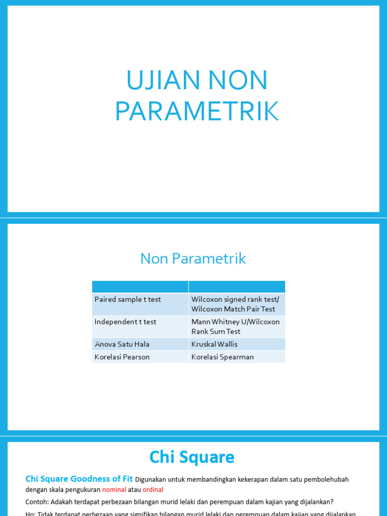 Ujian Non Parametrik | PDF