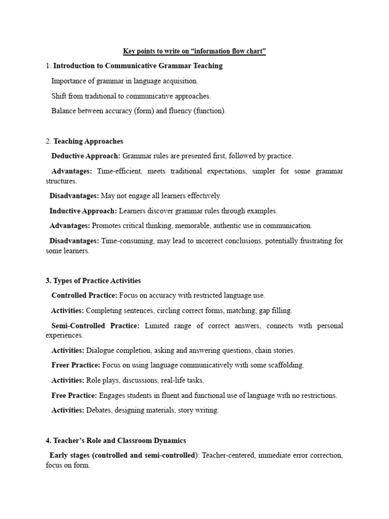 Key Points of Article Teach Grammar in Communicative Way | PDF | Fluency | Learning