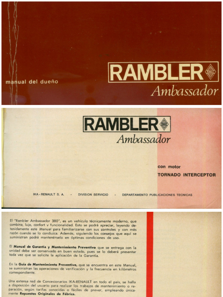 Manual Rambler Ambassador 380 | PDF