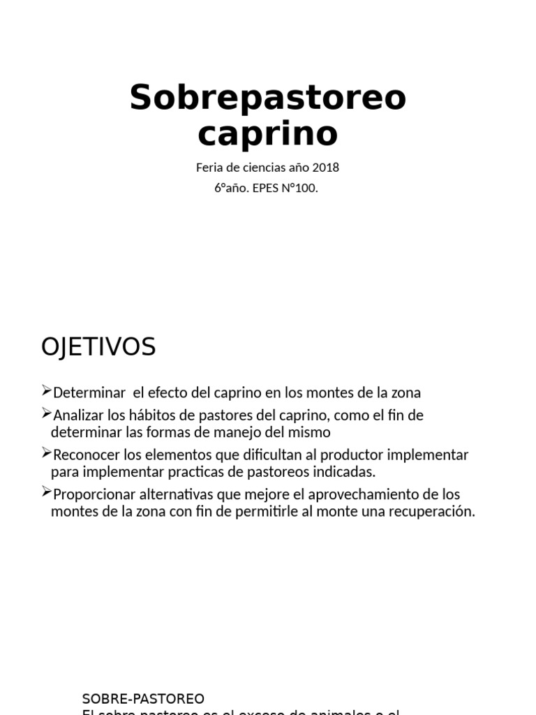 Sobrepastoreo Caprino | PDF