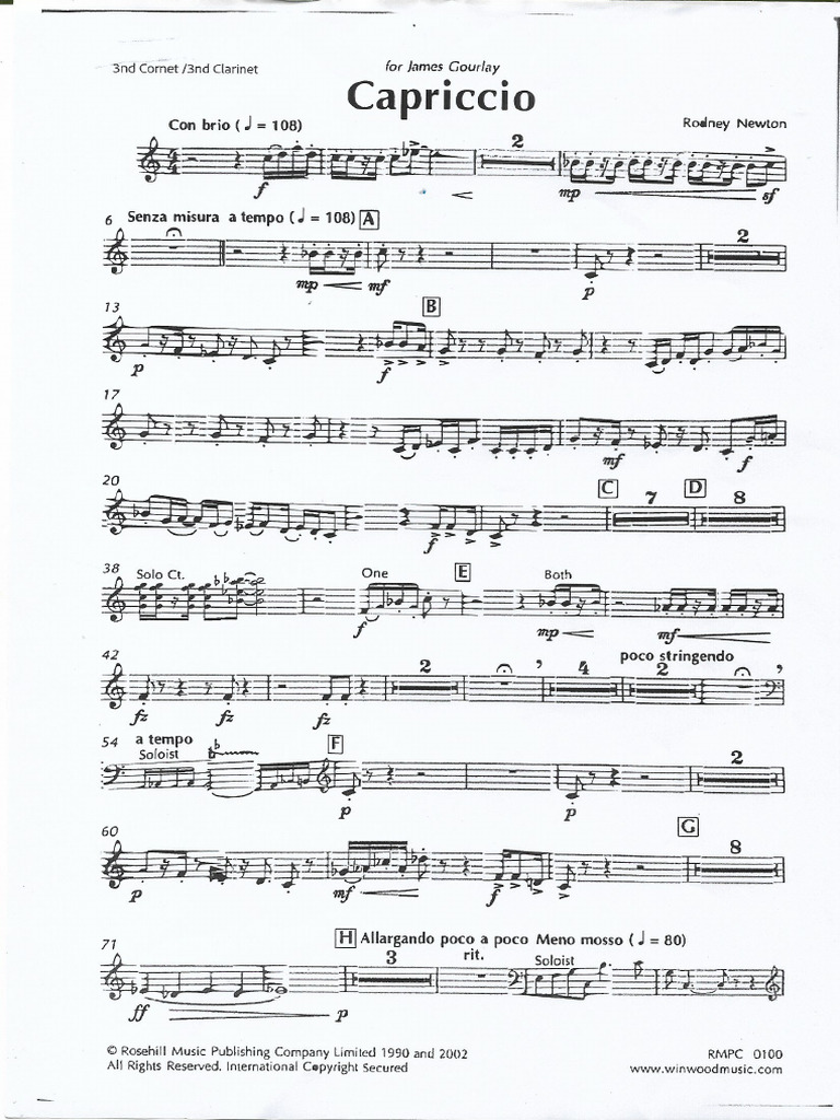 Capriccio - Rodney Newton | PDF