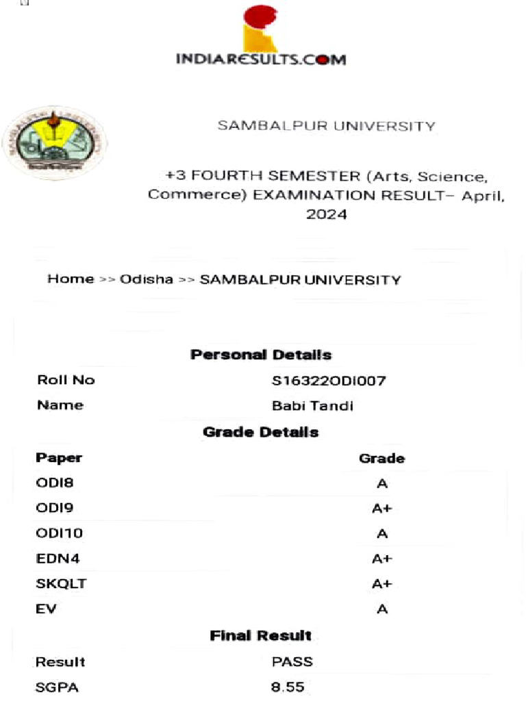 Babi Marksheet | PDF