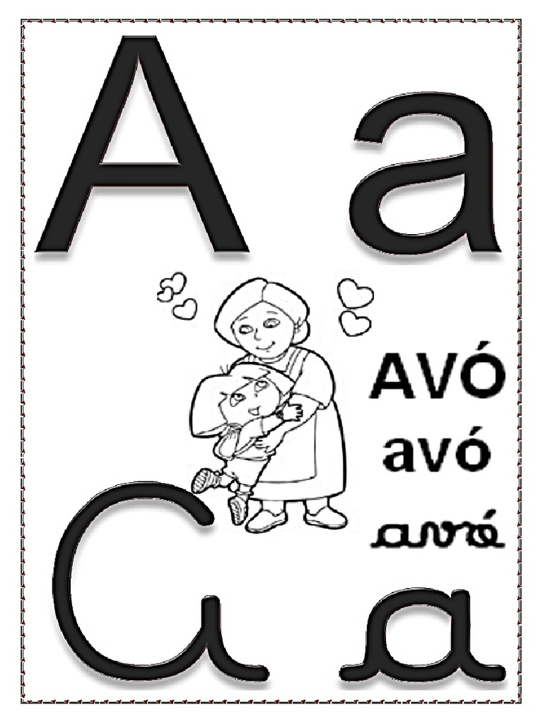 ALFABETO-4-TIPOS-LETRAS-DORA-COLORIR | PDF