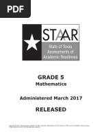 Grade 5 STAAR Math Practice Test | PDF | Mathematics
