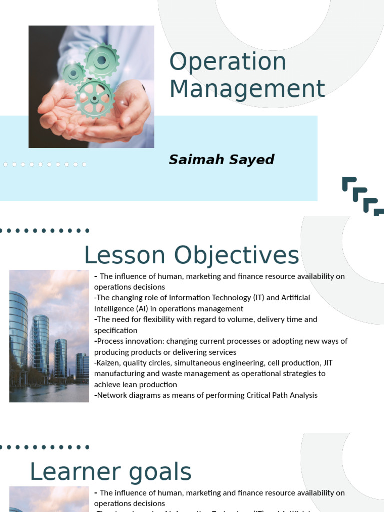 Operations Strategy | PDF | Enterprise Resource Planning | Lean Manufacturing