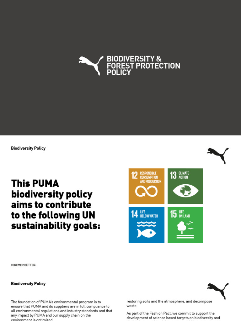 PUMA's Biodiversity and Forest Policy | PDF | Sustainability | Biodiversity