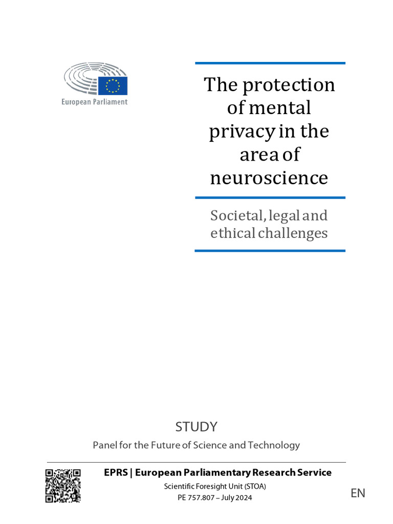 European Parliament - The Protection of Mental Privacy in The Area of ...