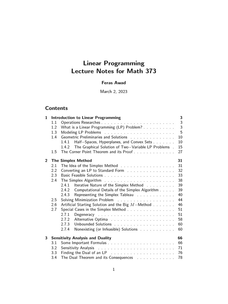 Lp Fawad 0323 | PDF | Linear Programming | Mathematical Optimization