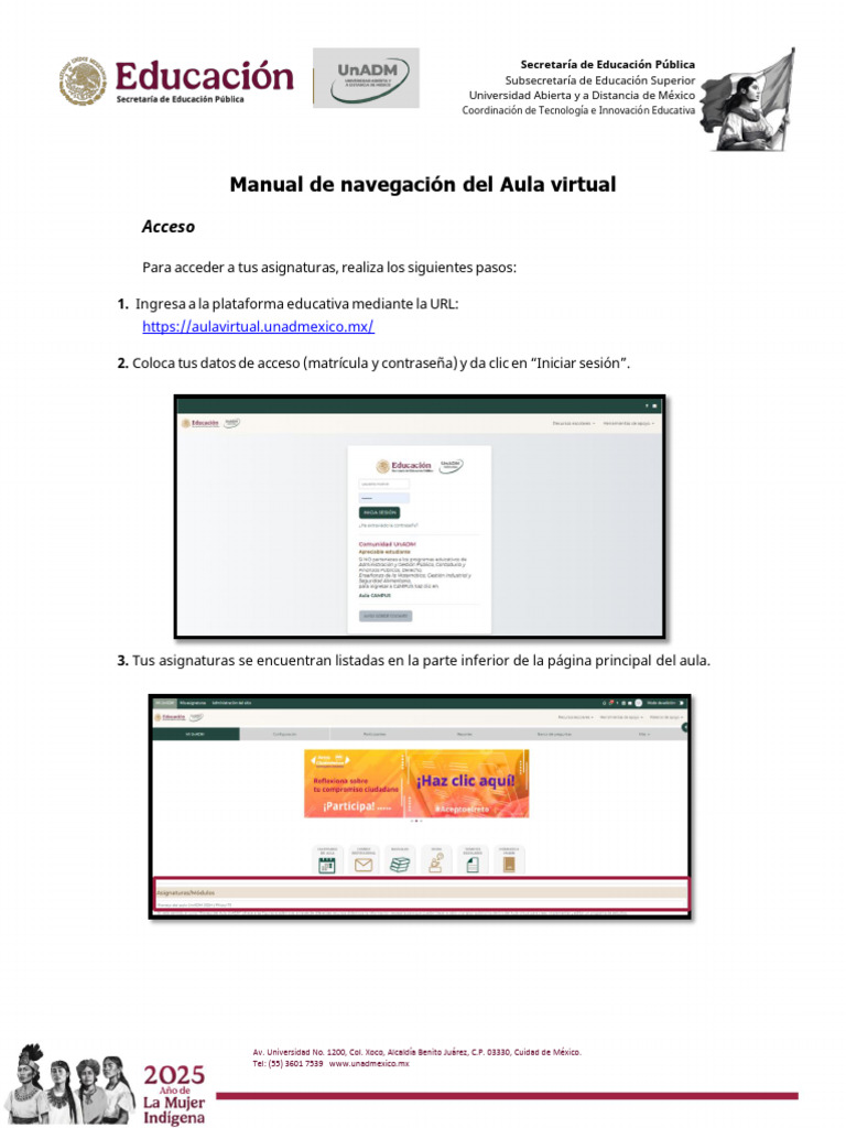 UnADM Manual Navegacion | PDF | Salón de clases